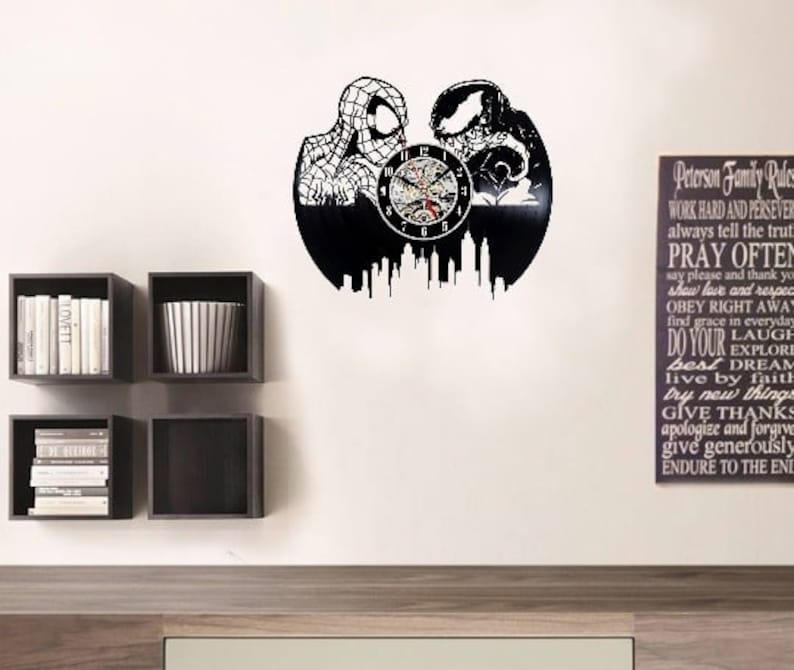 Spider Man Venom Vinyl Record Wall Clock Housewarming Gifts - Etsy