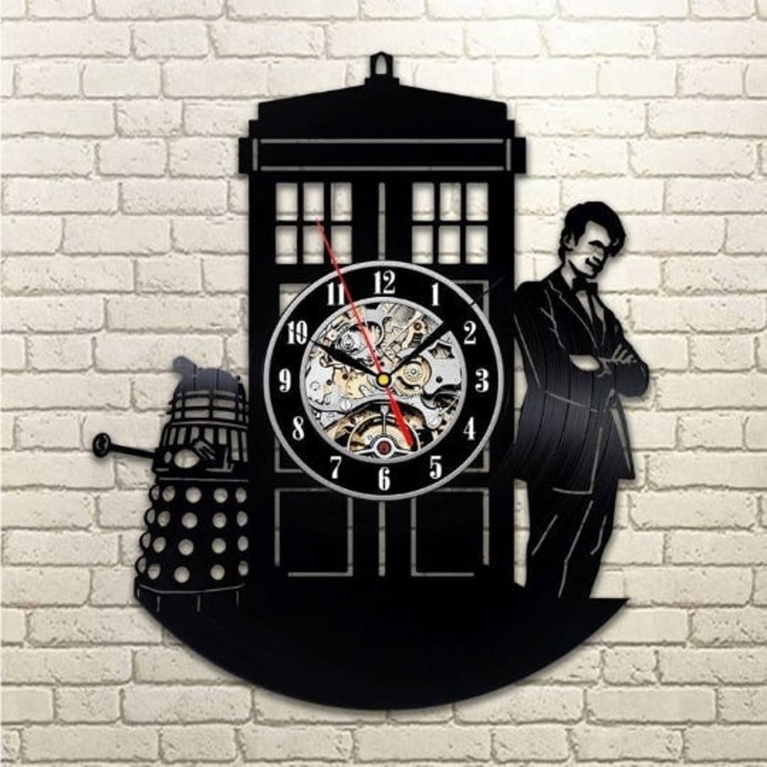 Doctor Who Vinyl Record Wall Clock, Original Art for Nursery, Doctor ...