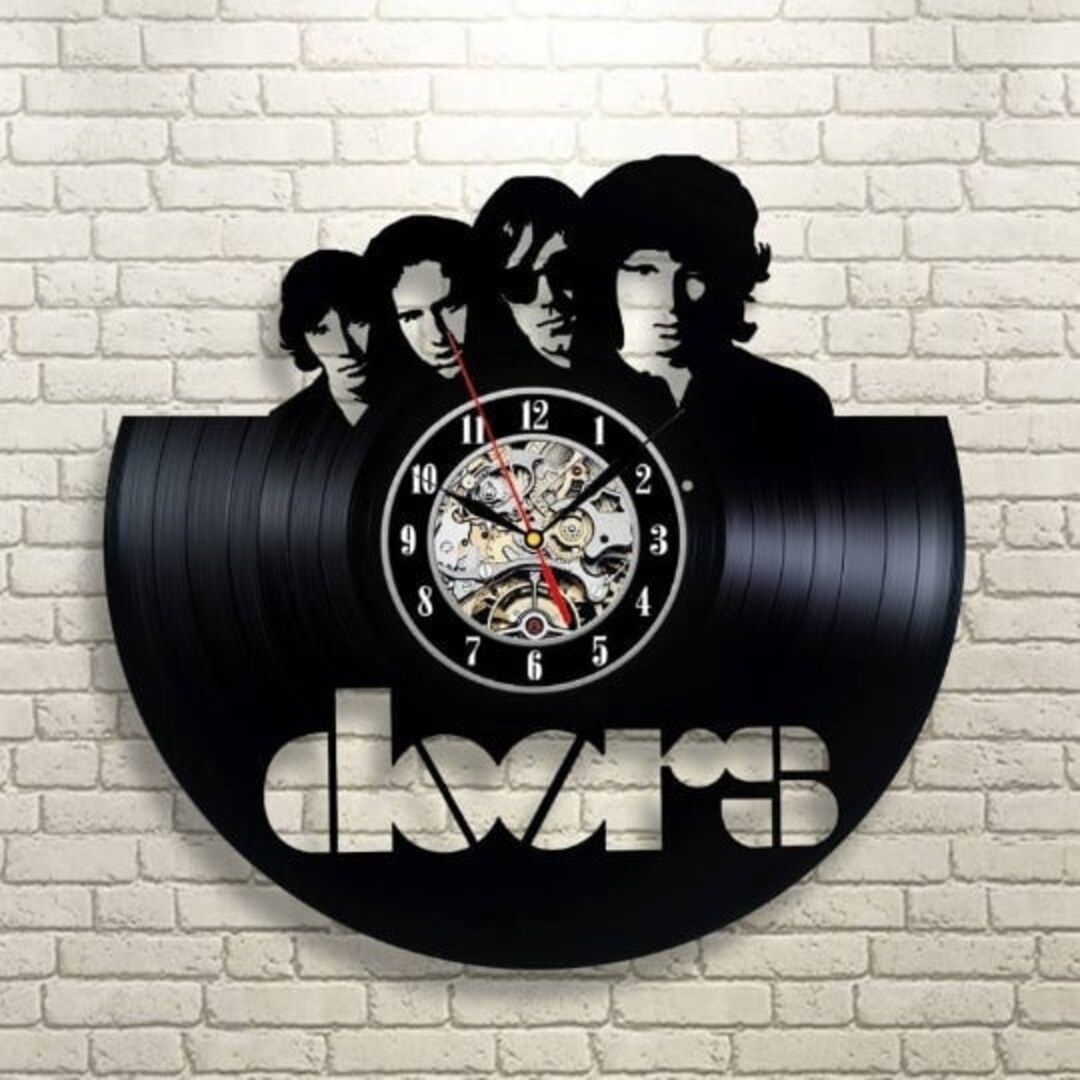 The Doors Vinyl Record Music Wall Clock, Rock Band Art, Music Room Art ...