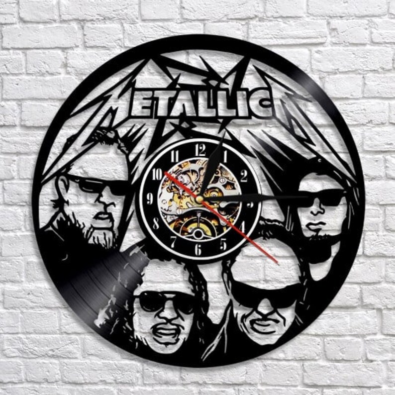 Heavy Metal Band Vinyl Record Round Clock Rock Music Gifts - Etsy