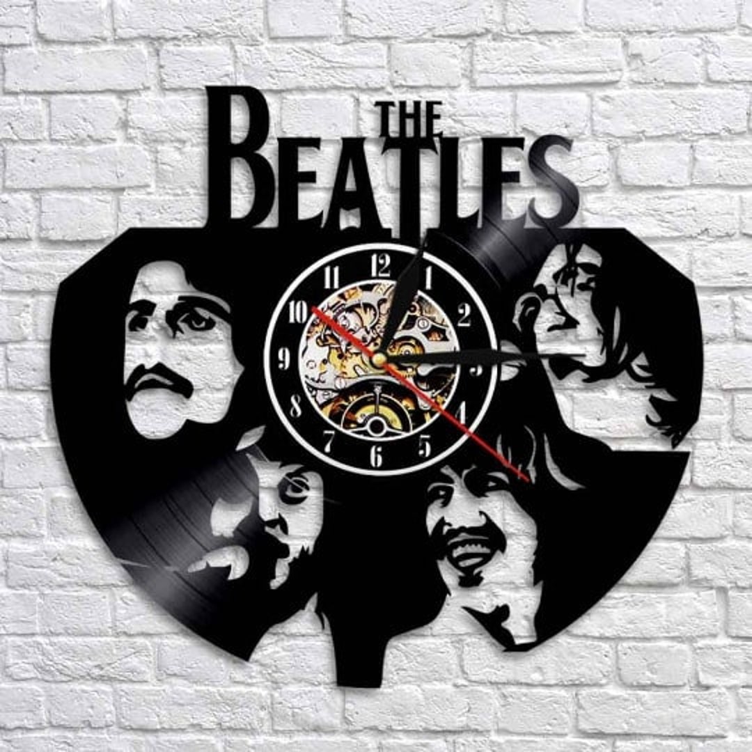 Beatles Vinyl Record Black Wall Clock Rock Band Wall Art Unique Decor ...