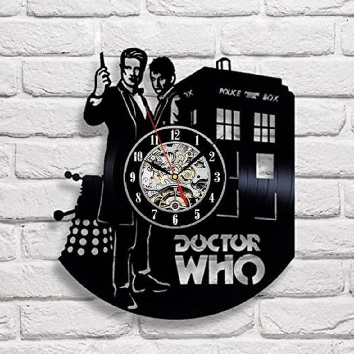 Doctor Who Vinyl Record Silent Clock Doctor Who Tardis - Etsy