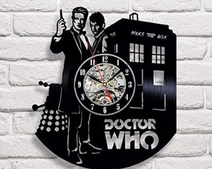 Doctor Who Wall Clock With Time Vortex in TARDIS Blue - Etsy