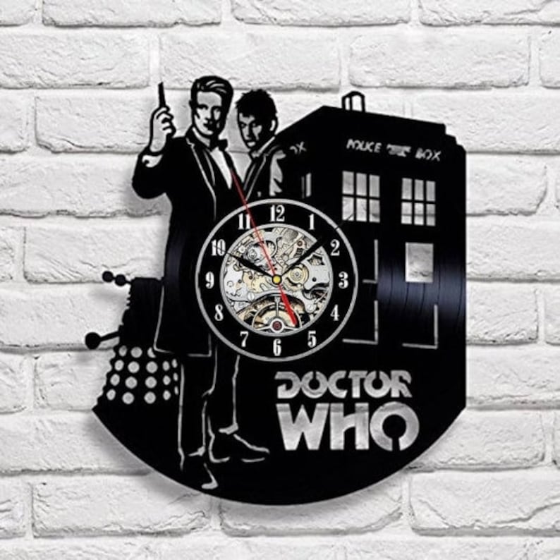 Doctor Who Vinyl Record Silent Clock Doctor Who Tardis - Etsy