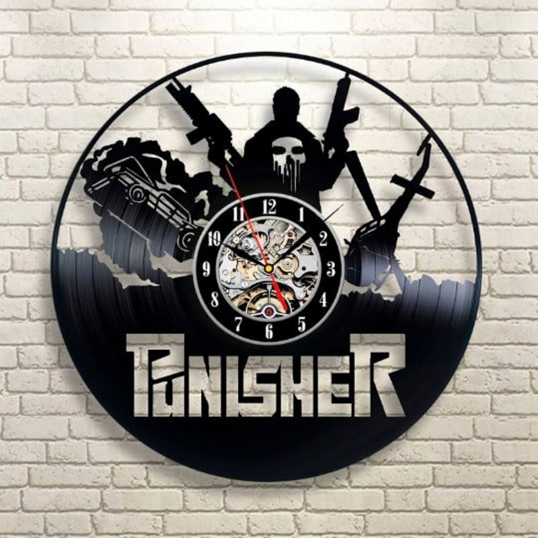 Comics Hero Vinyl Record Round Wall Clock Marvels Room Decor Wall Art ...