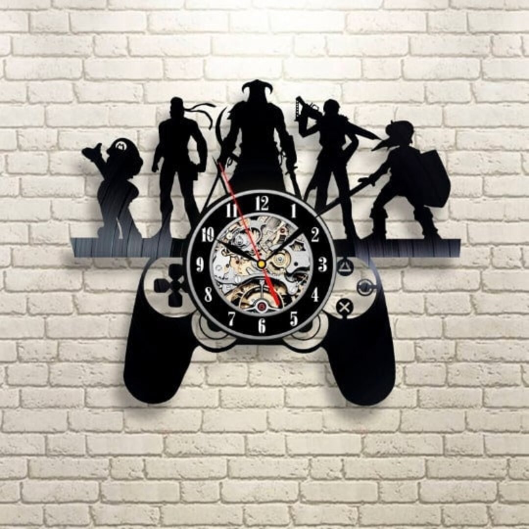 Video Game Characters Vinyl Record Wall Clock, Gift for Gamer Brother ...