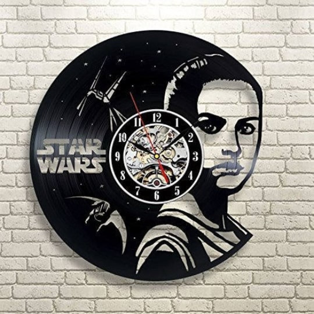 Star Wars Vinyl Record Large Clock, Star Wars Wall Art, Star Wars ...
