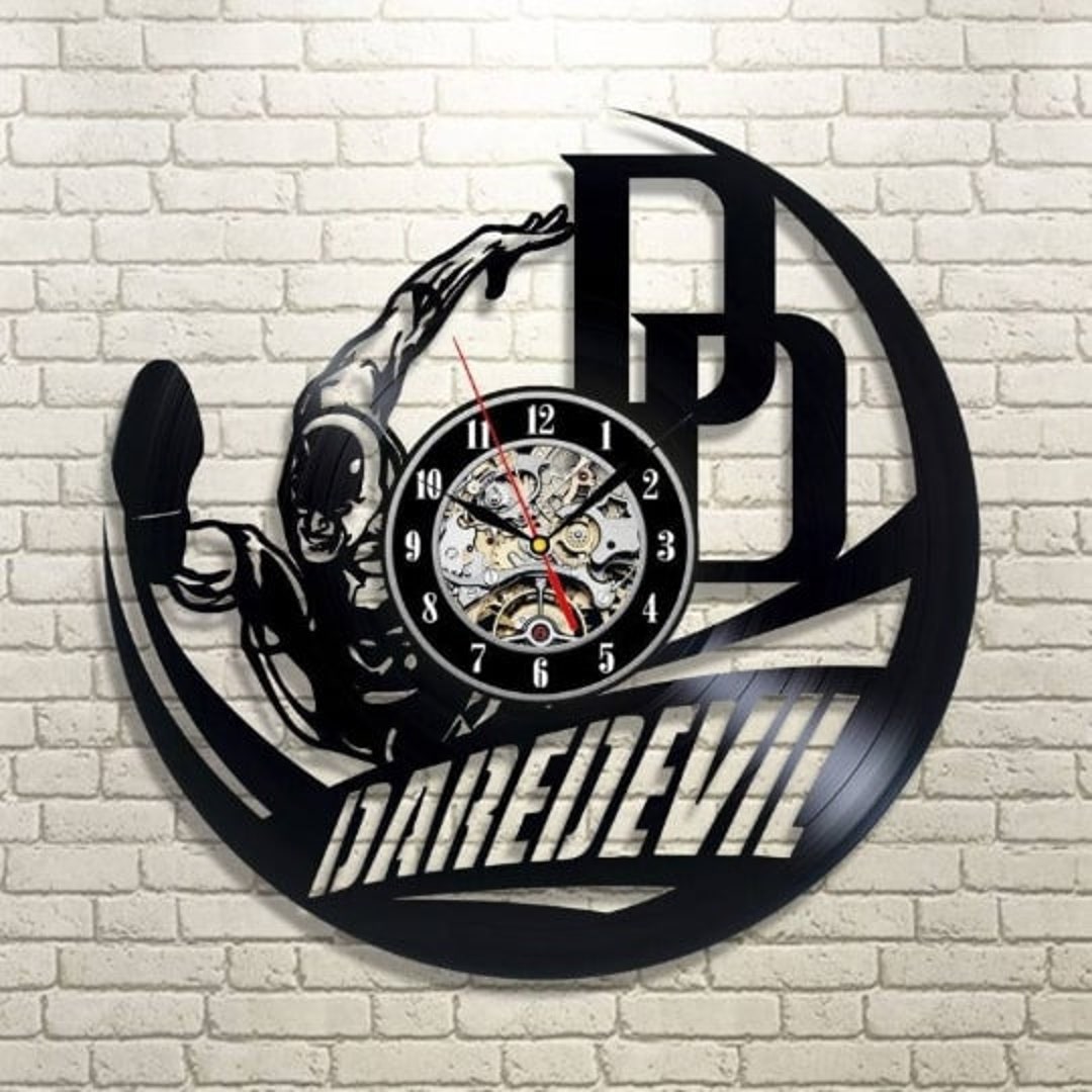Daredevil Vinyl Record Handmade Wall Clock, Marvels Gifts for Women ...