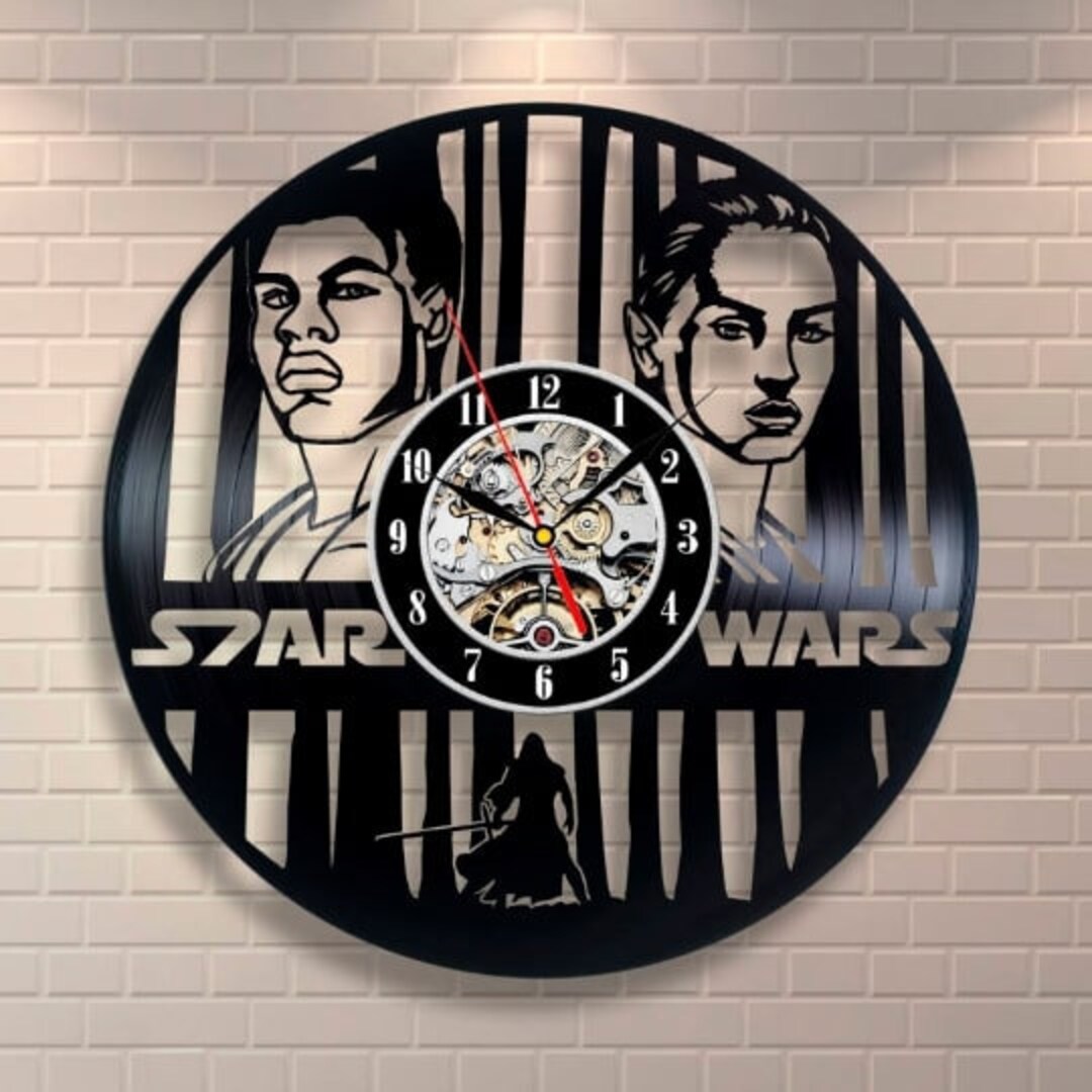 Star Wars Vinyl Record Large Wall Clock, Gift for Movie Lovers, Jedi ...
