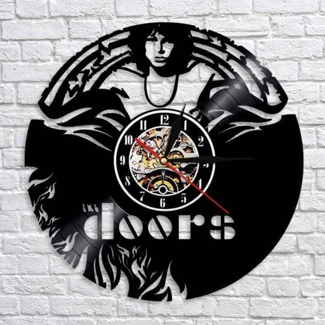 The Doors Vinyl Record Music Wall Clock, Rock Band, Vintage Decor for ...
