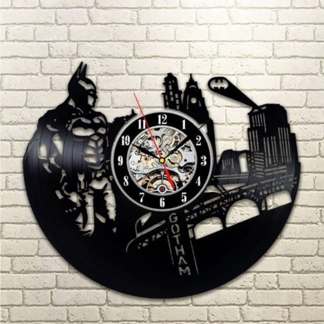 Arkham Knight Superhero Vinyl Record Clock, Comic Book Art, DC Comics ...