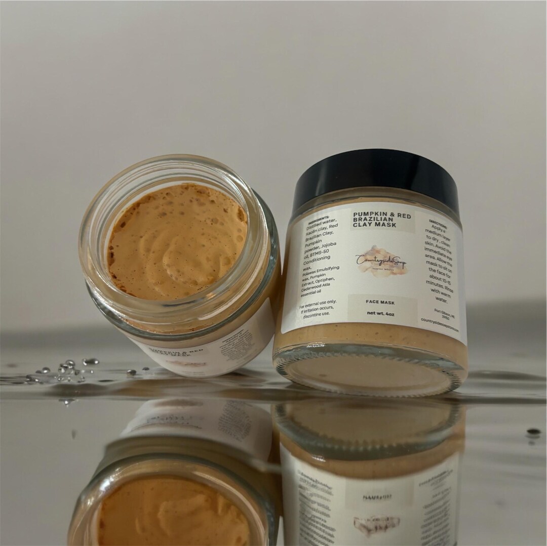 Face Mask Pumpkin and Red Brazilian Clay Mask Exfoliate - Etsy