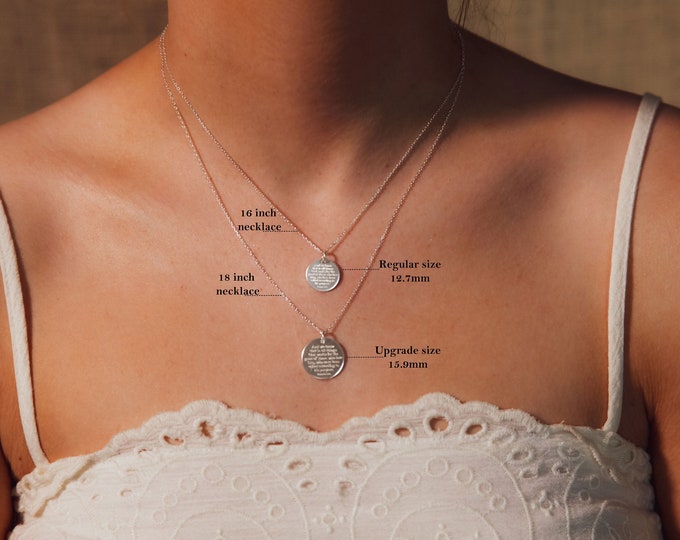 Bible Verse Necklace, Minimalist Pendant, Scripture Jewelry, Christian ...