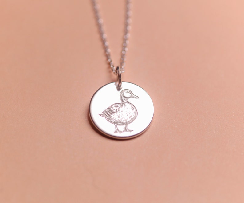 Duck Necklace, Personalized Minimalist Jewelry, Mother Duck, Meaningful ...