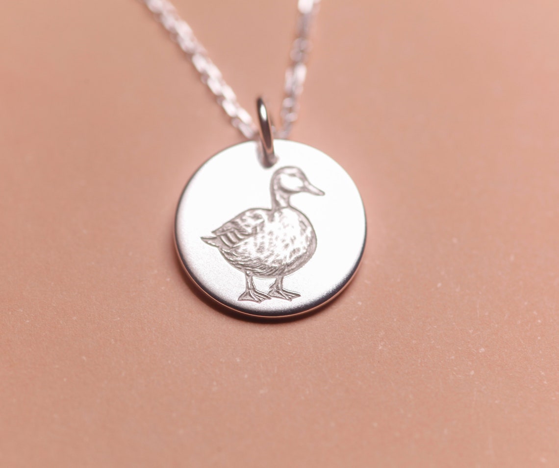 Duck Necklace, Personalized Minimalist Jewelry, Mother Duck, Meaningful ...