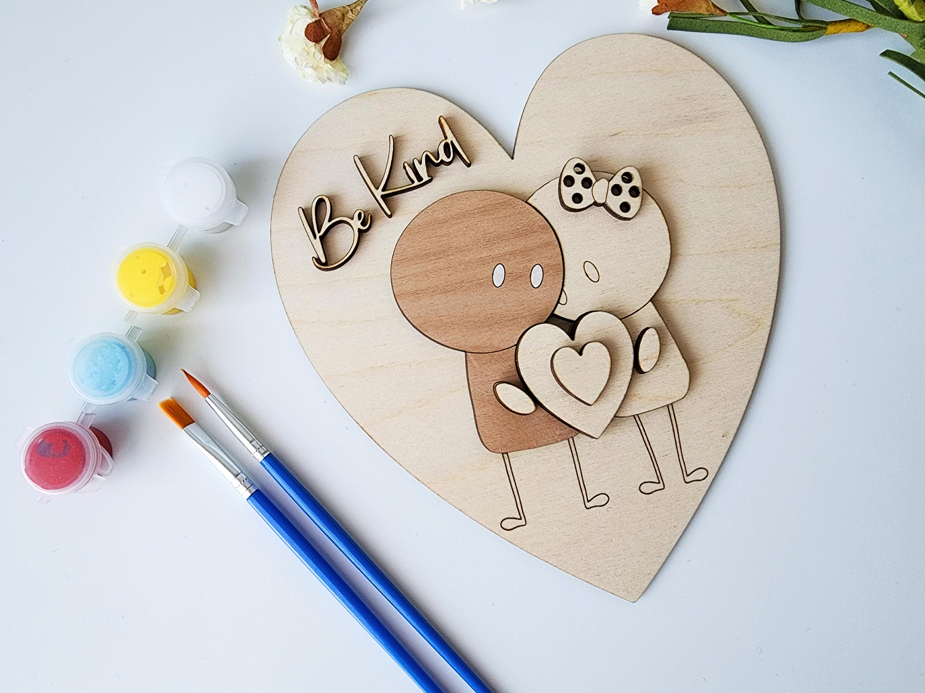 Kids DIY Paint Kit Svg File, Valentines Day Paint Kit Laser Cut Digital ...