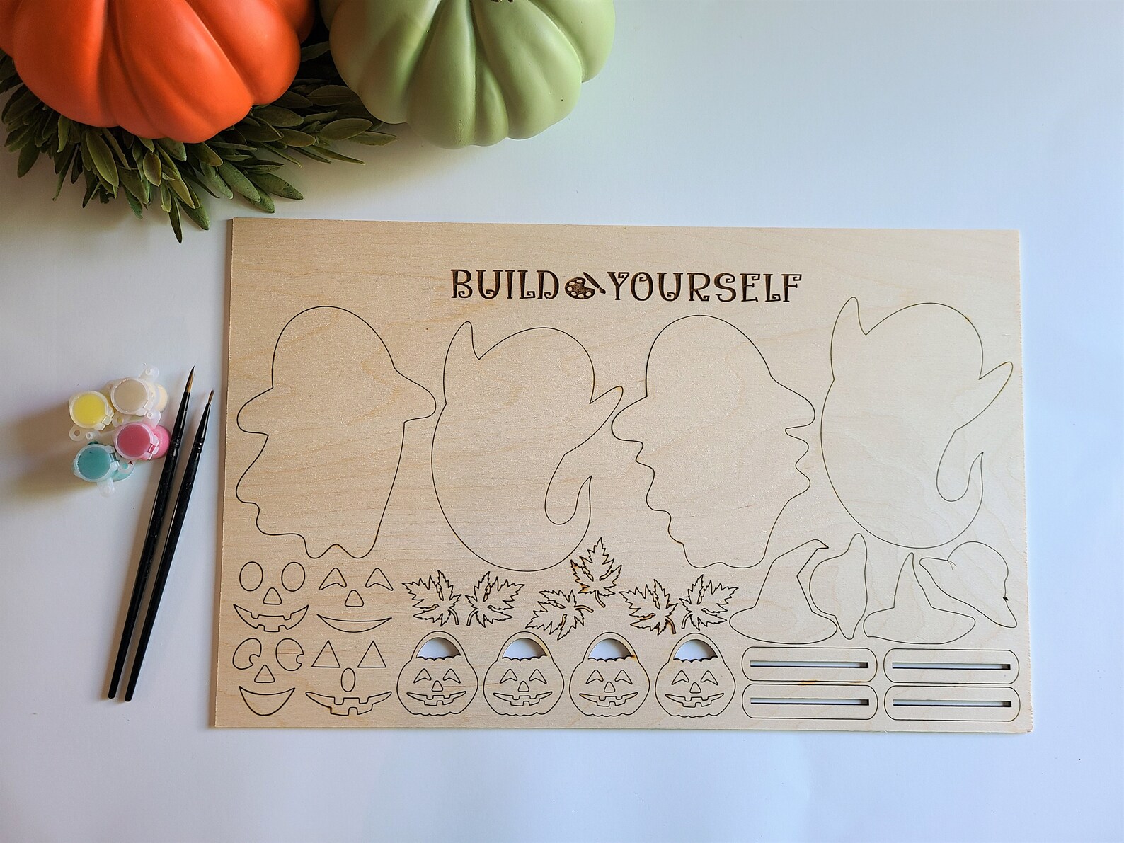 DIY Paint Kit Svg File Halloween Kids Paint Kit Laser Cut - Etsy