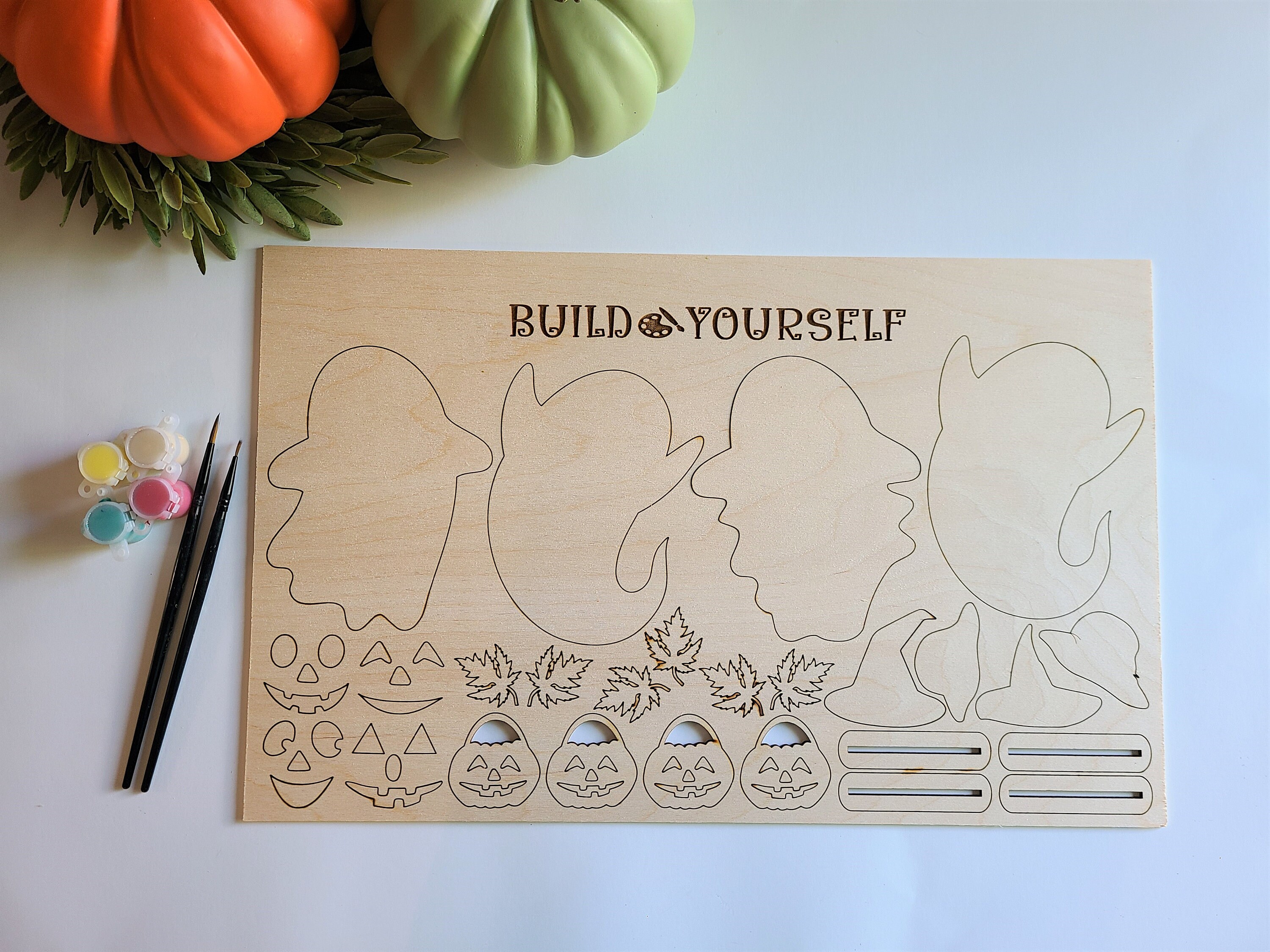 DIY Paint Kit Svg File Halloween Kids Paint Kit Laser Cut - Etsy