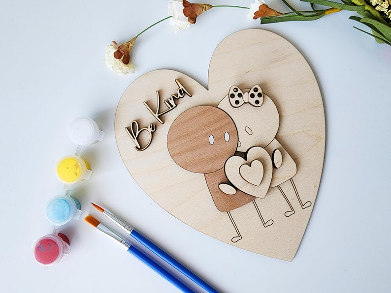 Kids DIY Paint Kit Svg File Valentines Day Paint Kit Laser - Etsy