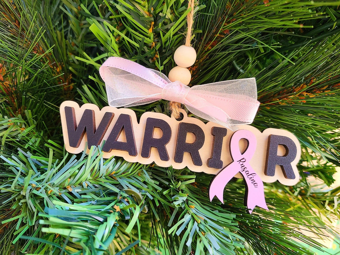 Laser File, Cancer Warrior Ornament SVG, Cancer Survivor Ornament SVG ...