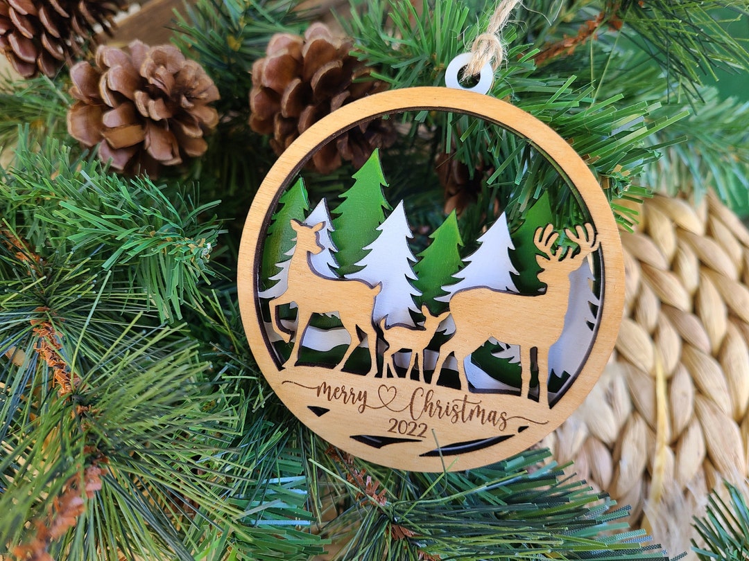 Laser Cut File, Multi Layers Ornament & Sign SVG, Glowforge Ornament ...