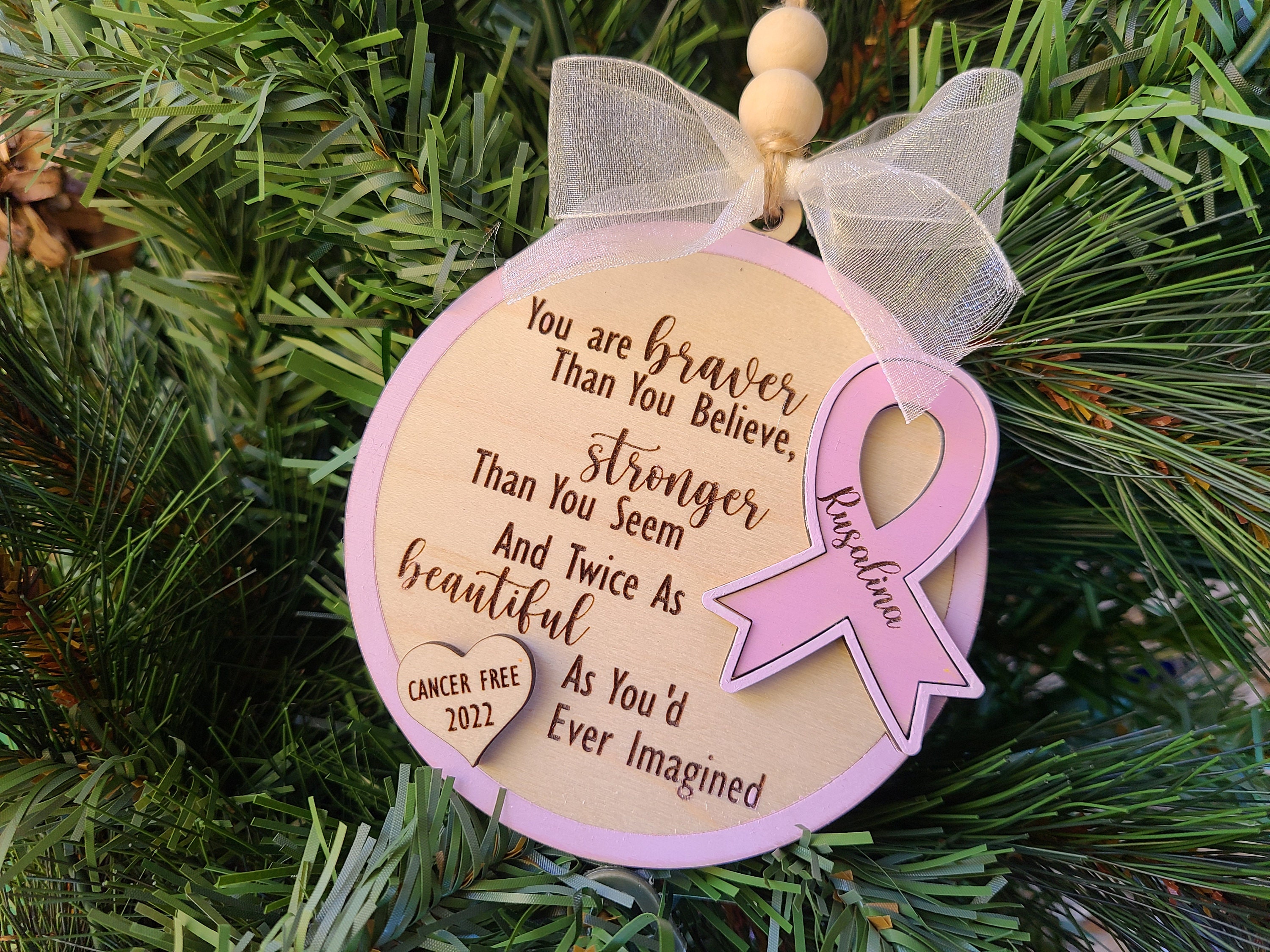 Laser File Cancer Inspirational Ornament SVG Cancer Survivor - Etsy
