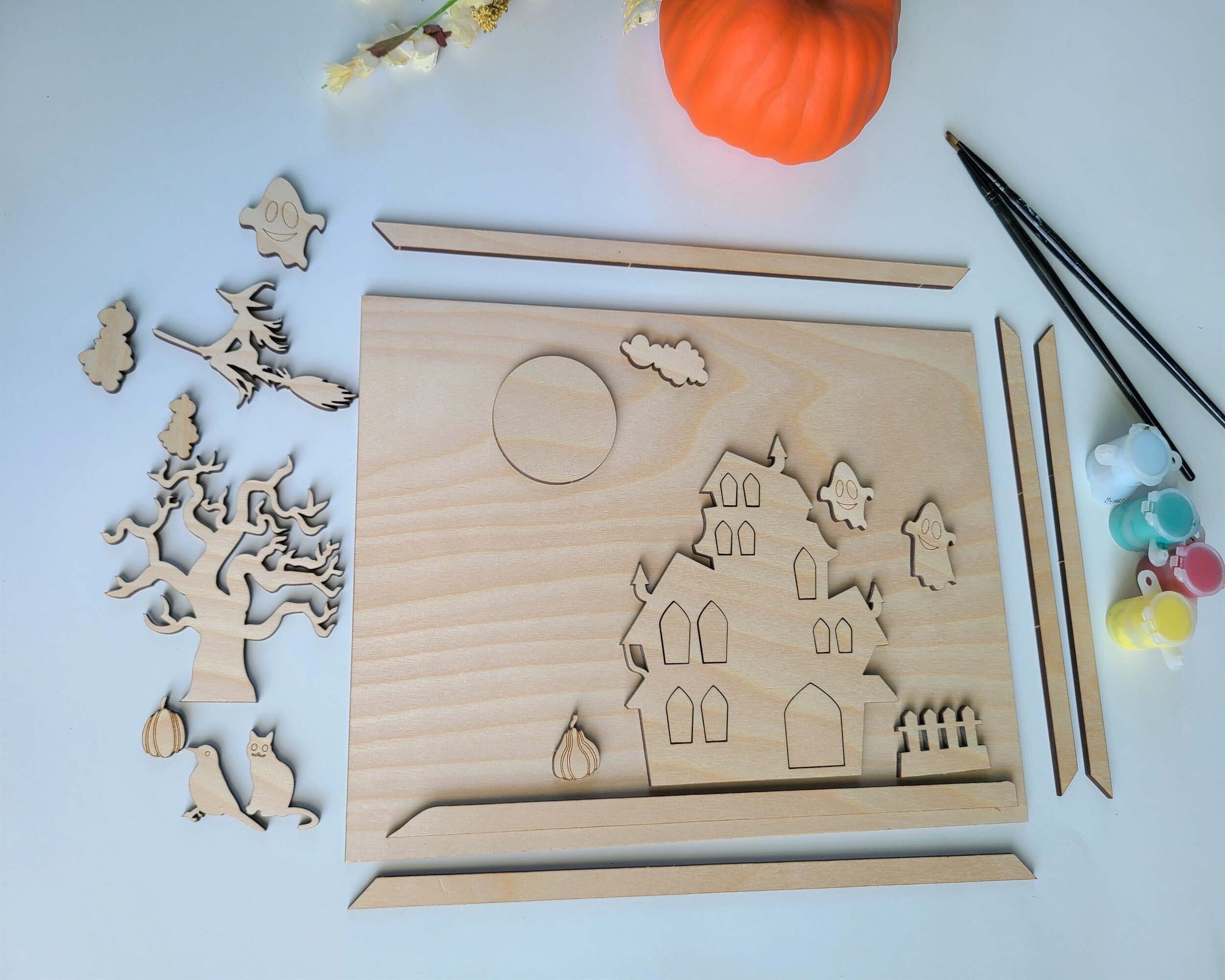 Kids DIY Paint Kit Svg File Halloween Paint Kit Laser Cut - Etsy