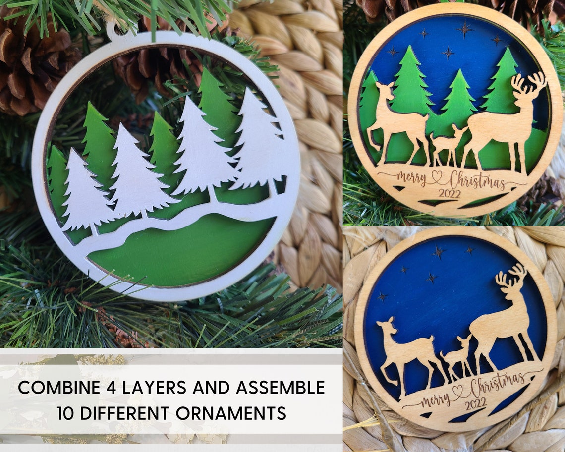 Laser Cut File Multi Layers Ornament & Sign SVG 3D Layered - Etsy