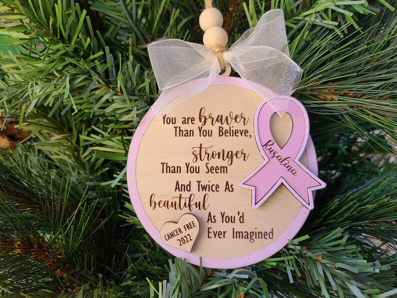 Laser File Cancer Inspirational Ornament SVG Cancer Survivor - Etsy