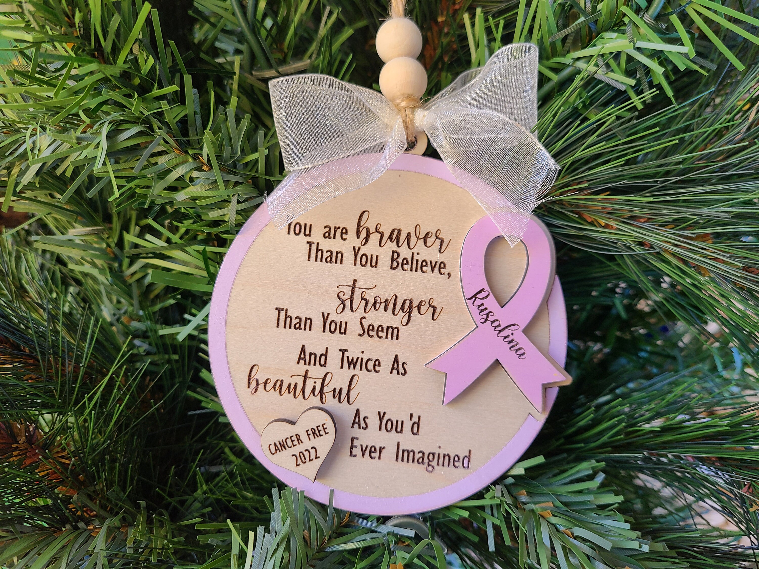 Laser File Cancer Inspirational Ornament SVG Cancer Survivor - Etsy