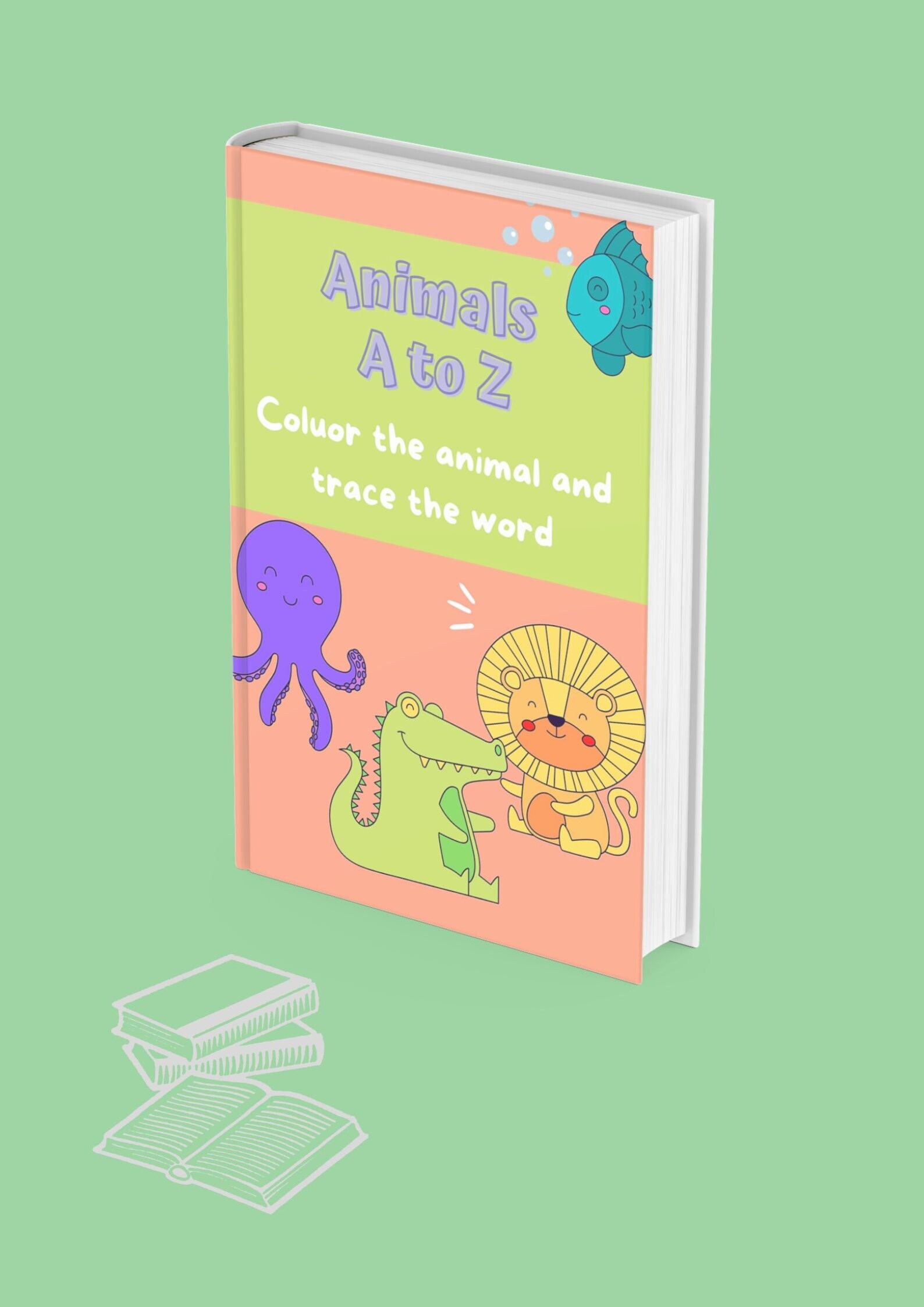 Animals A to Z - Color the Animal and Trace the Word - Etsy
