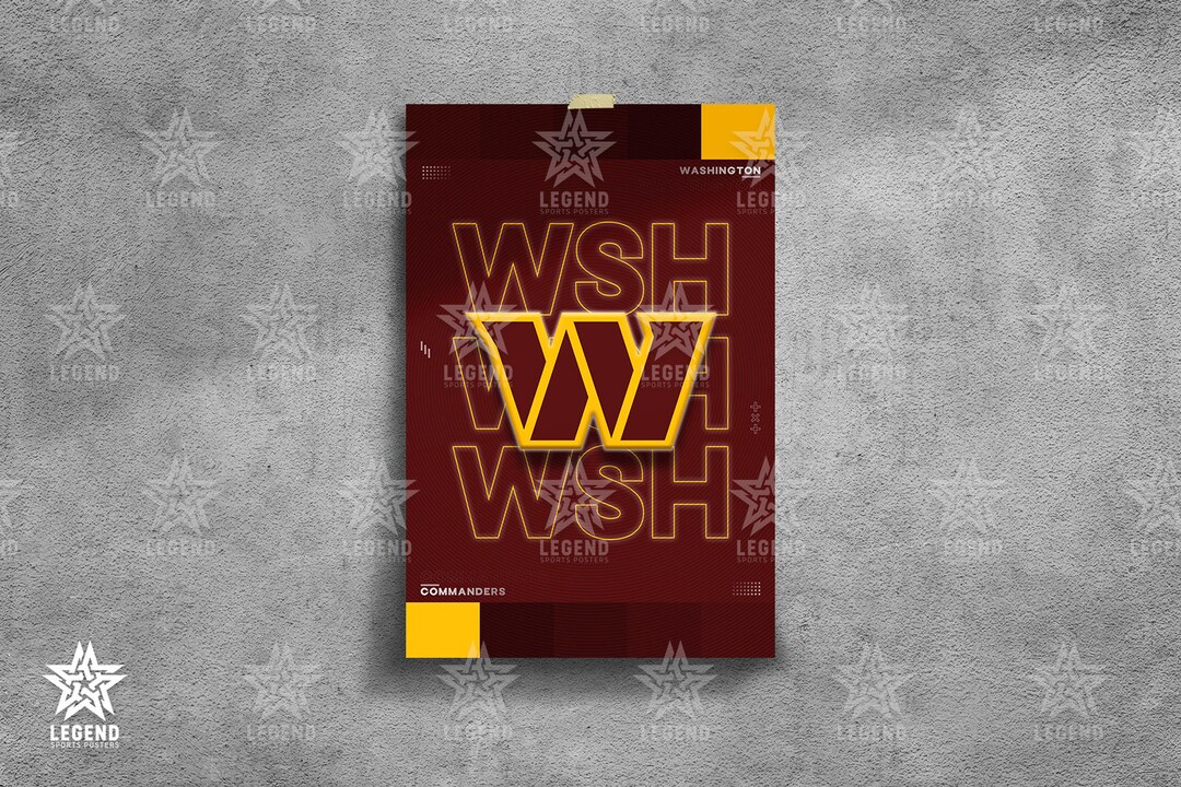 Washington Commanders Poster Epicenter Modern Bold Awesome Gift for ...