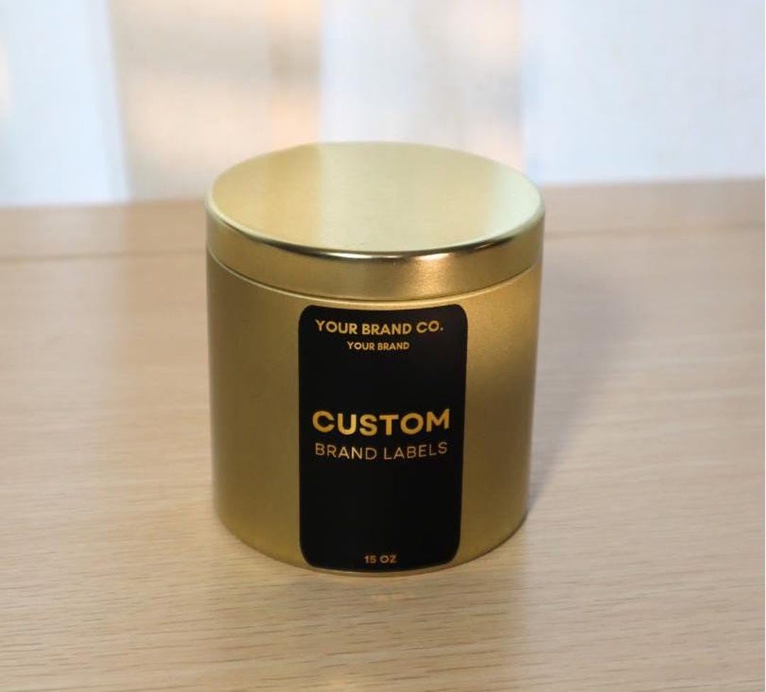 Gold Foil Stickers, Luxury Candle Labels, Gold Custom Labeling ...