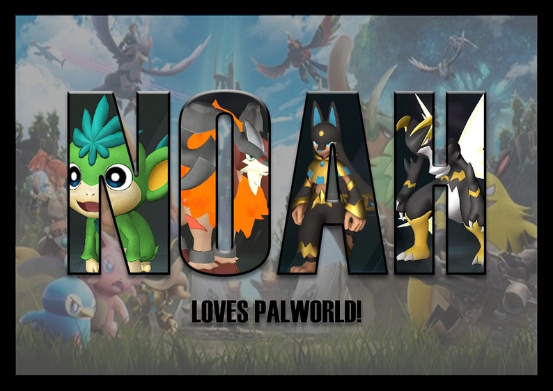 Personalised PALWORLD Name Art Digital Copy - Etsy
