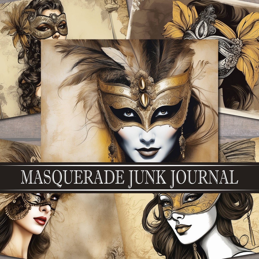 Masquerade Junk Journal Printable Vintage Junk Journal Papers Carnival ...