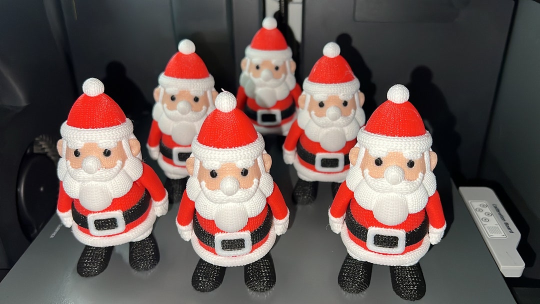 Multicolor Hooked Santa Clause High Quality 3D Print Ornament ...