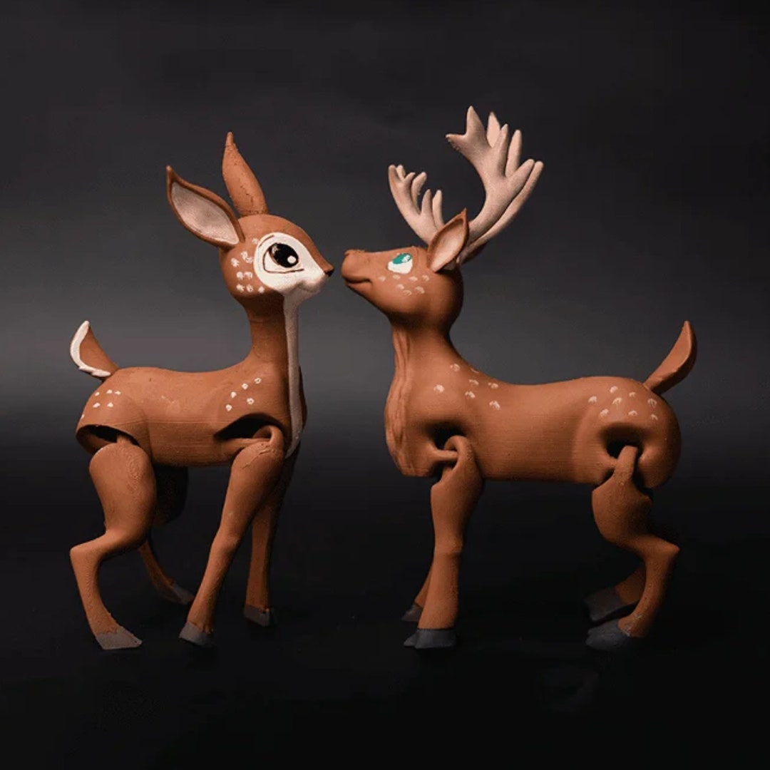 3D Printed Articulated Bucky & Beauty Reindeer - Etsy Australia