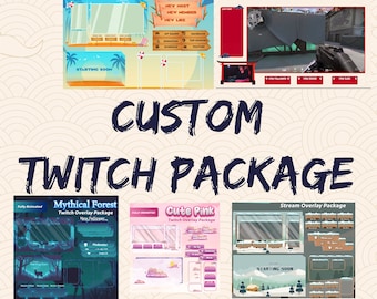 Custom Animated Twitch Overlays, Custom Twitch Overlay Package L ...