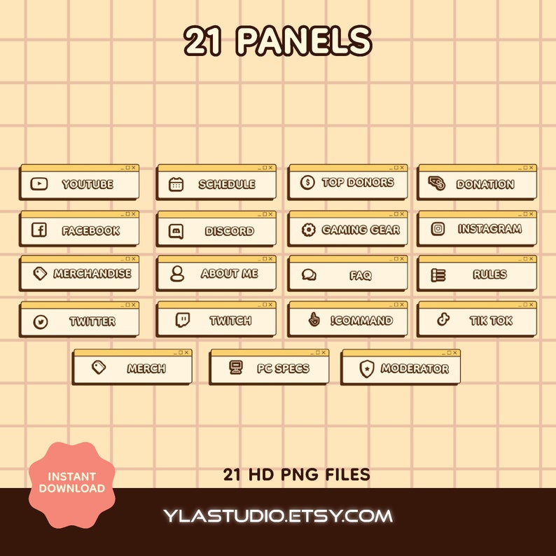 Cozy Desk Twitch Stream Overlay Pack: Animated Lofi Gameroom (digital ...