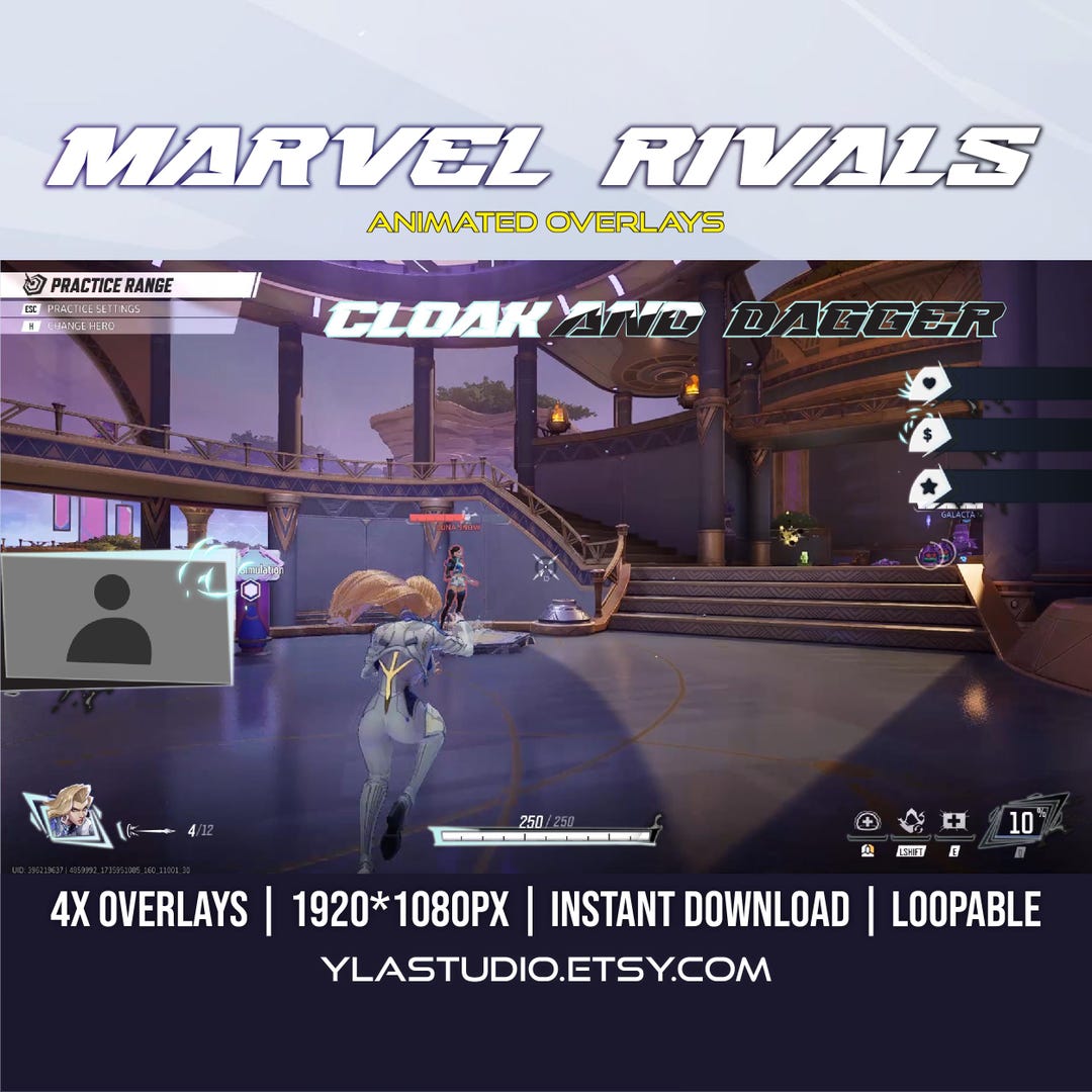 Marvel Rivals Stream Overlay | Cloak and Dagger Twitch Overlay ...