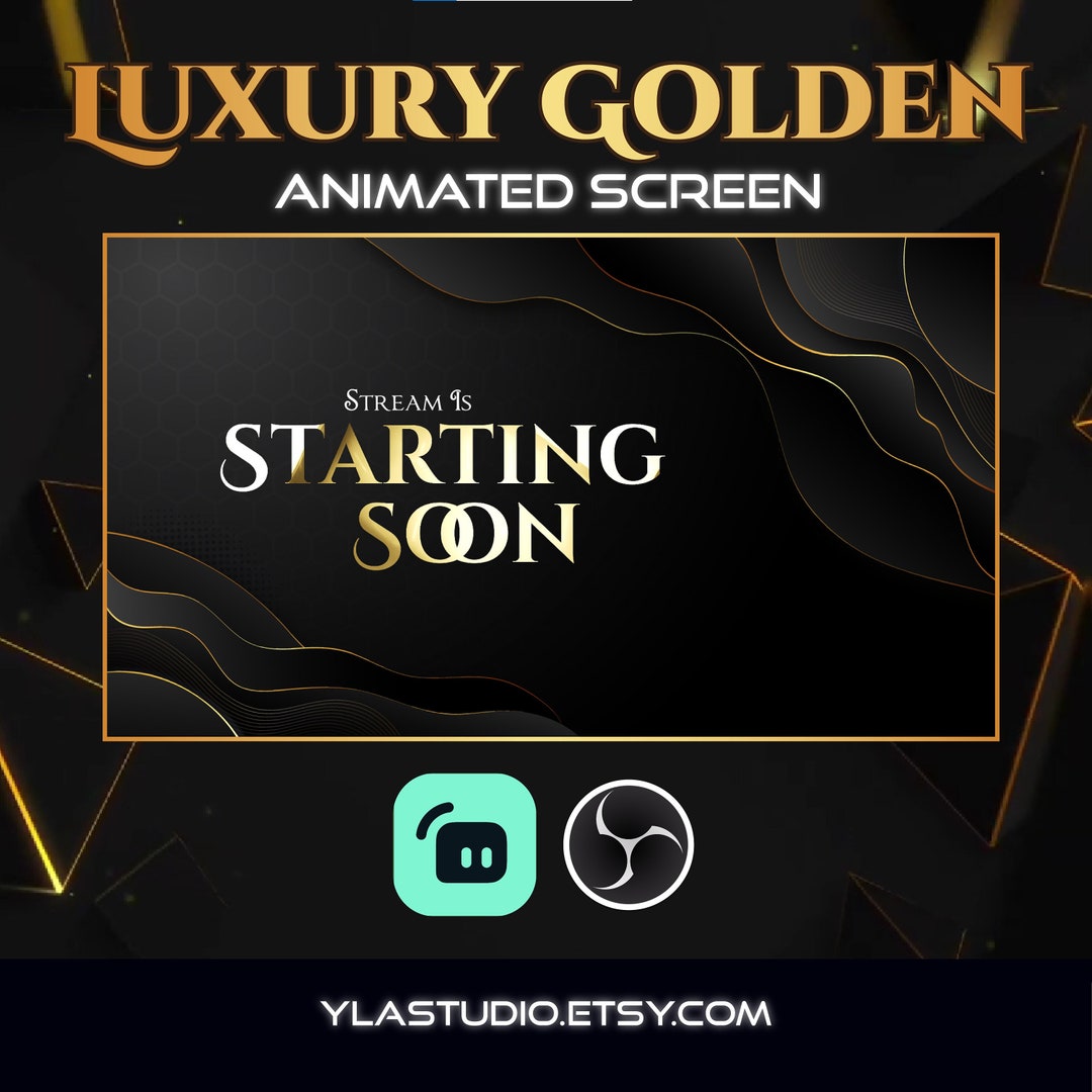 Luxury Golden Animated Screen Overlay for Twitch - Etsy