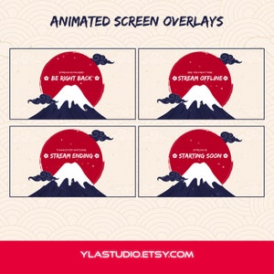 Animated Japanese Stream Package - Stream Overlay - Twitch Package ...