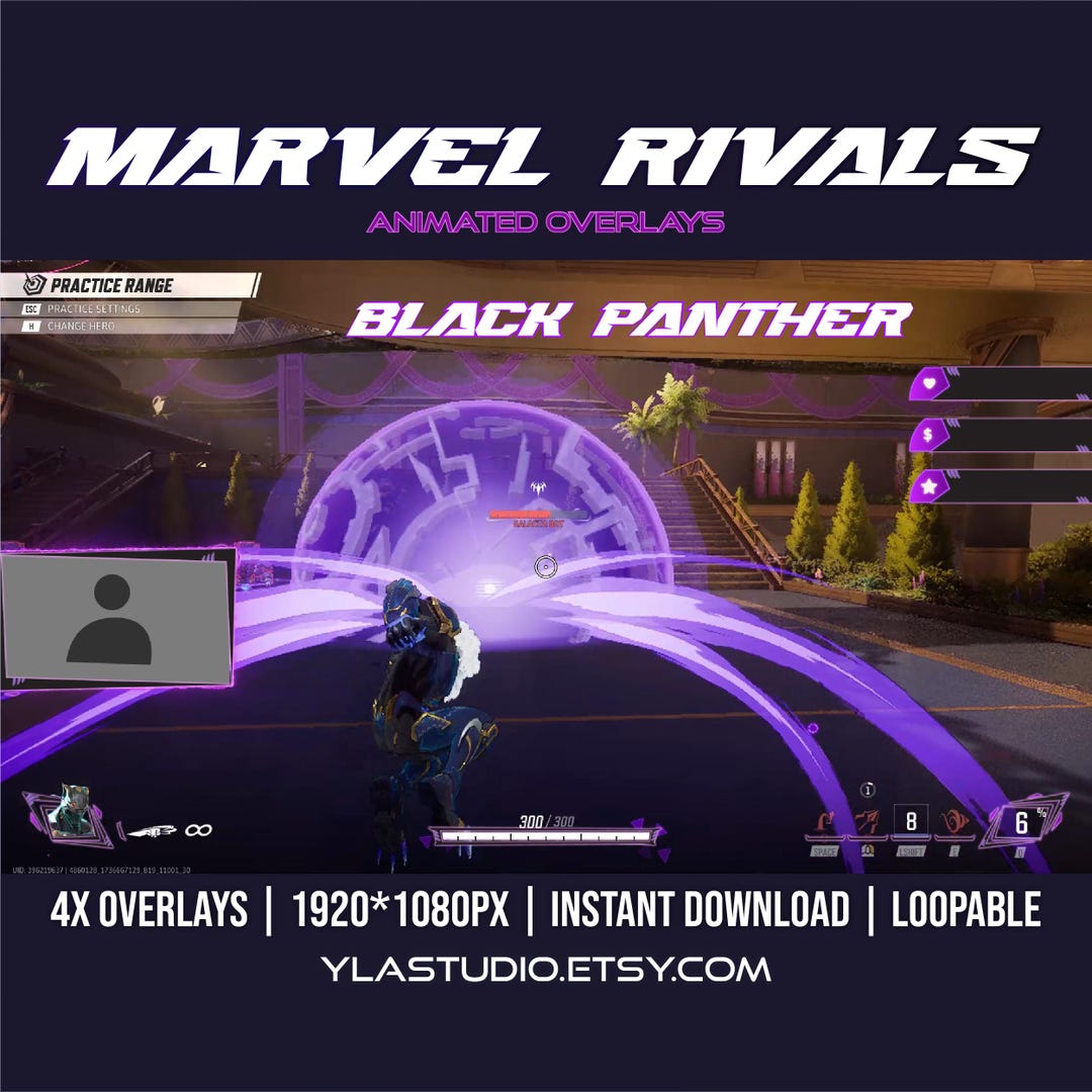 Marvel Rivals Stream Overlay | Black Panther Twitch Overlay | Animated ...