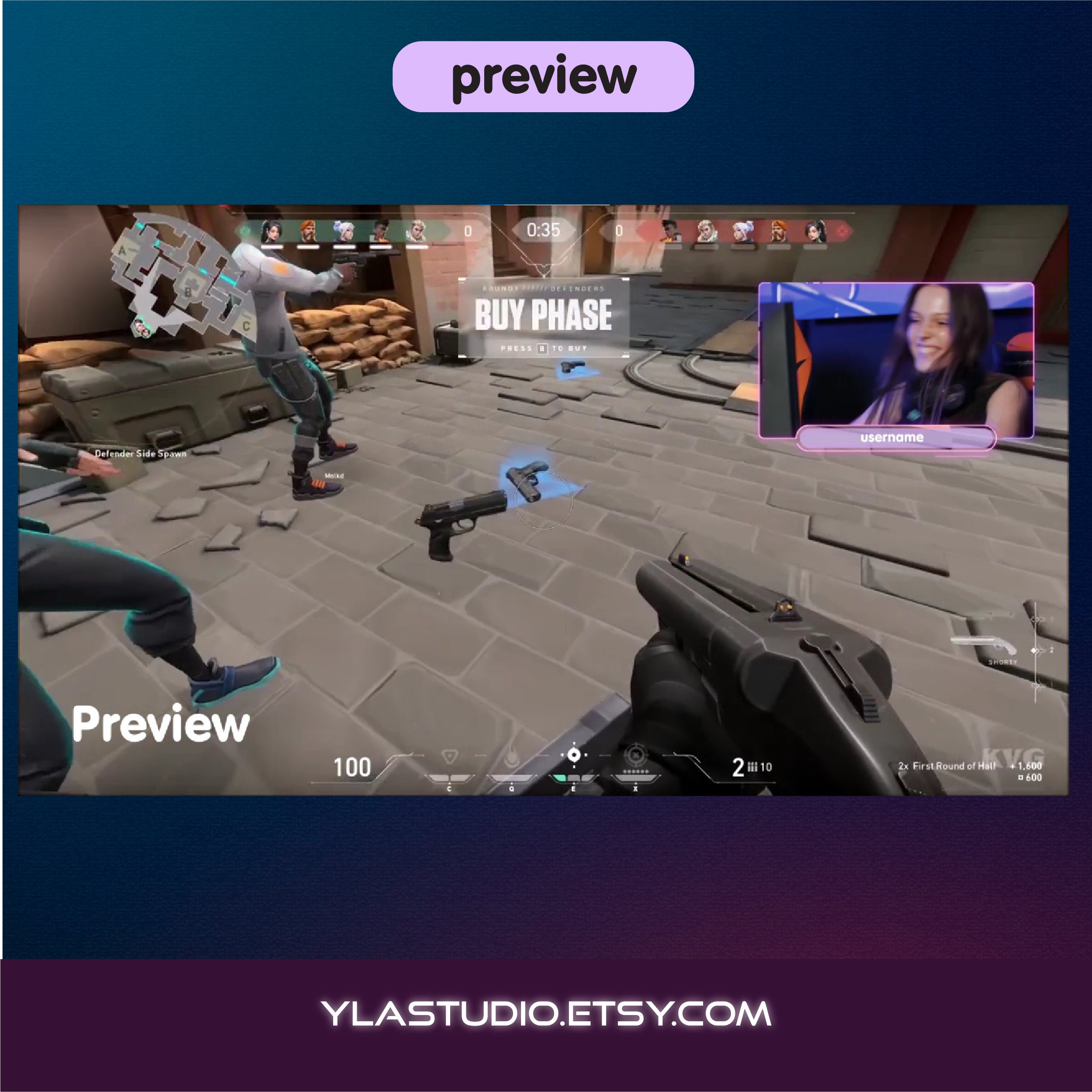 Animated Webcam Border Soft Gradient Pastel Simple Webcam Overlay for ...