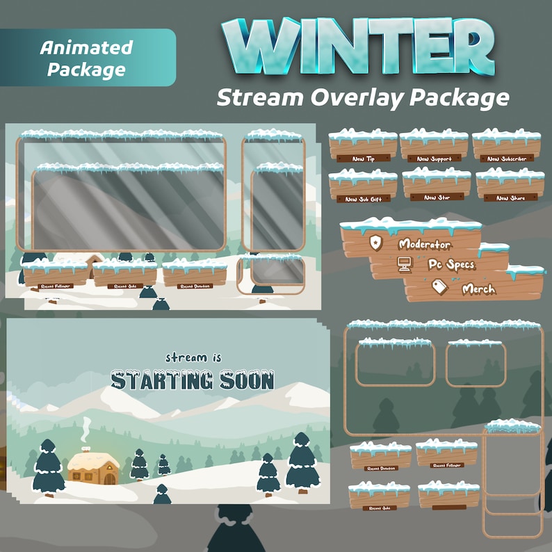 Custom Twitch Overlay Package - Etsy