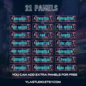 Aesthetic Twtich Overlay | Asian City Rain Stream Package | Aesthetic ...