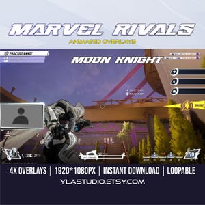 Marvel Rivals Stream Overlay | Moon Knight Twitch Overlay | Animated ...