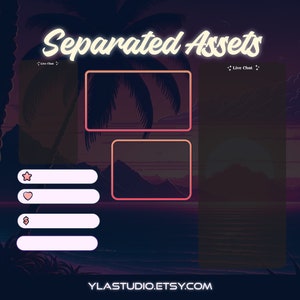 Summer Sunset Beach Twitch Stream Overlay Package (digital Download) - Etsy
