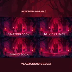 Red Vampire Twitch Overlay / Vtuber Animated Screen / Twitch Overlay ...