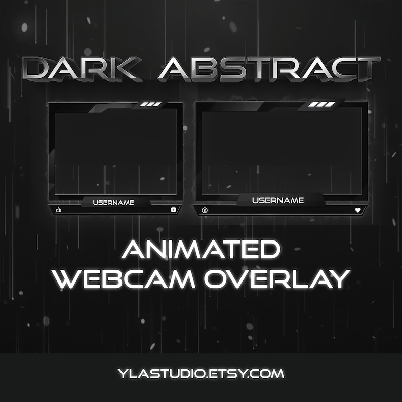 Black Animated Webcam Overlay / Facecam Overlay for Twitch OBS - Etsy
